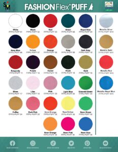 FASHIONFlex®PUFF Swatches & Application – Specialty Materials